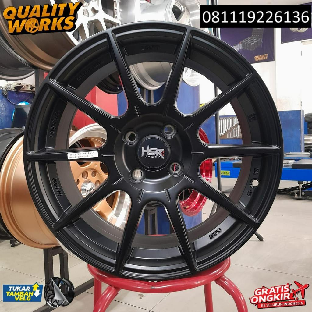 Jual VELG RACING MOBIL JAZZ YARIS RING 16X7 LUBANG 4X100 ET42 HITAM VELG MOBIL RACING HSR RAI-S2 ...
