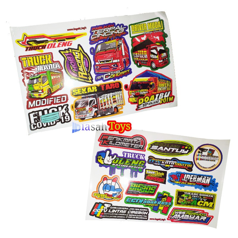 Jual PEMBELIAN MINIMAL 15RIBU Stiker Truk Oleng Tempel modifikasi ...