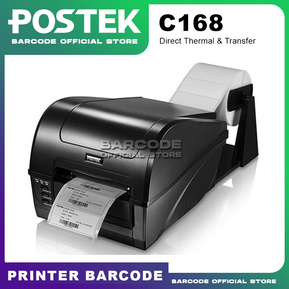 Jual Postek C168 Printer Barcode Cetak Label 203 DPI USB | Shopee Indonesia