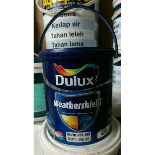 Jual CAT TEMBOK LUAR DULUX WEATHERSHIELD PUTIH 2 5 LITER | Shopee Indonesia