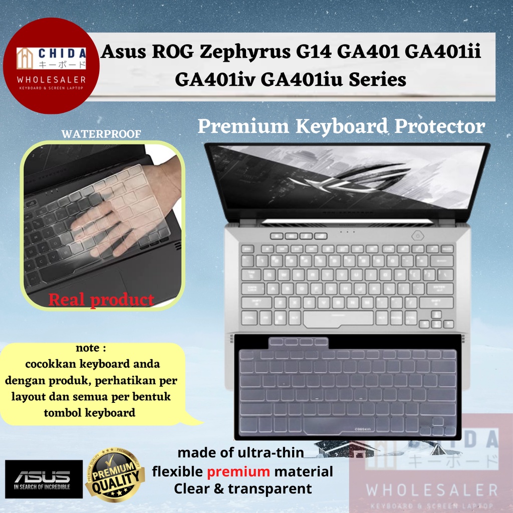 Jual Keyboard Protector Asus ROG Zephyrus G14 GA401 GA401ii GA401iv ...