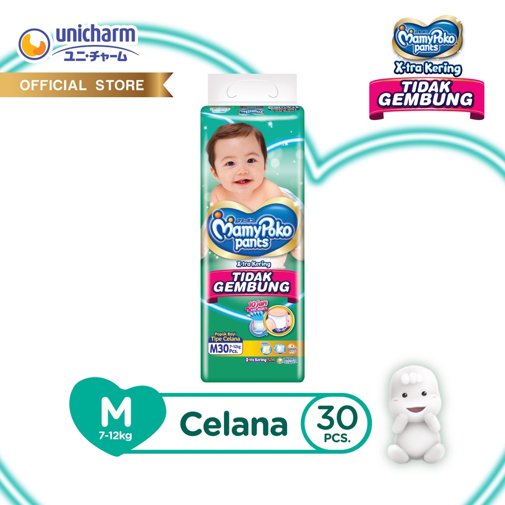 Jual MamyPoko Pants X-tra Kering Slim Tidak Gembung - M 30 - Popok Celana | Shopee Indonesia