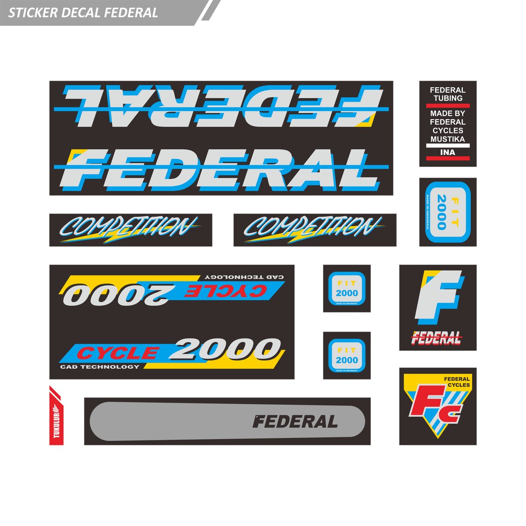 Jual STIKER DECAL SEPEDA FEDERAL COMPETITION | Shopee Indonesia