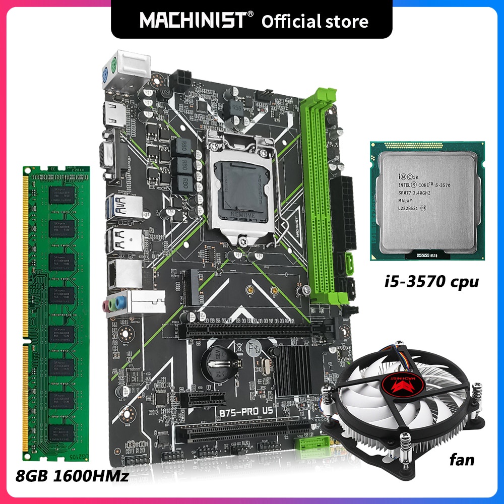 Jual PREORDER Machinist B75 Motherboard Kit Set With Intel Core I5 3570 LGA 1155 Processor 8GB ...