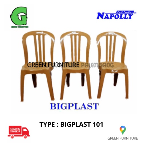 Jual (gojek) kursi plastik bigplast 101 O jati kursi tenda napolly kursi makan plastik kursi ...