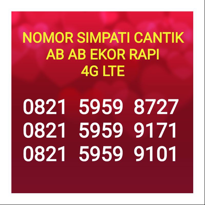 Jual simpati cantik seri 5959 hoky jawa BISA SAKTI COMBO 15 GIGA 75RB ...