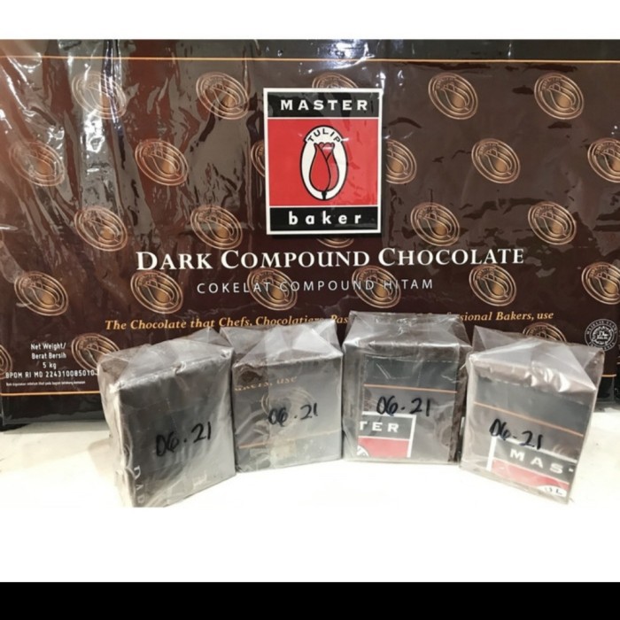 Jual Tulip Dark Compound Chocolate DCC Cokelat Coklat Blok Batang ...