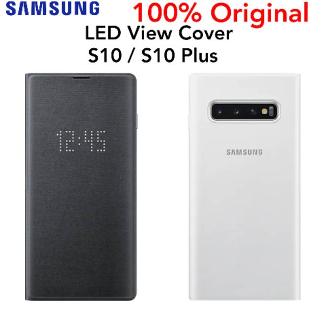 Jual Samsung S10 Plus S10+ LED View Cover Case Flip Buku Kasing Casing ...