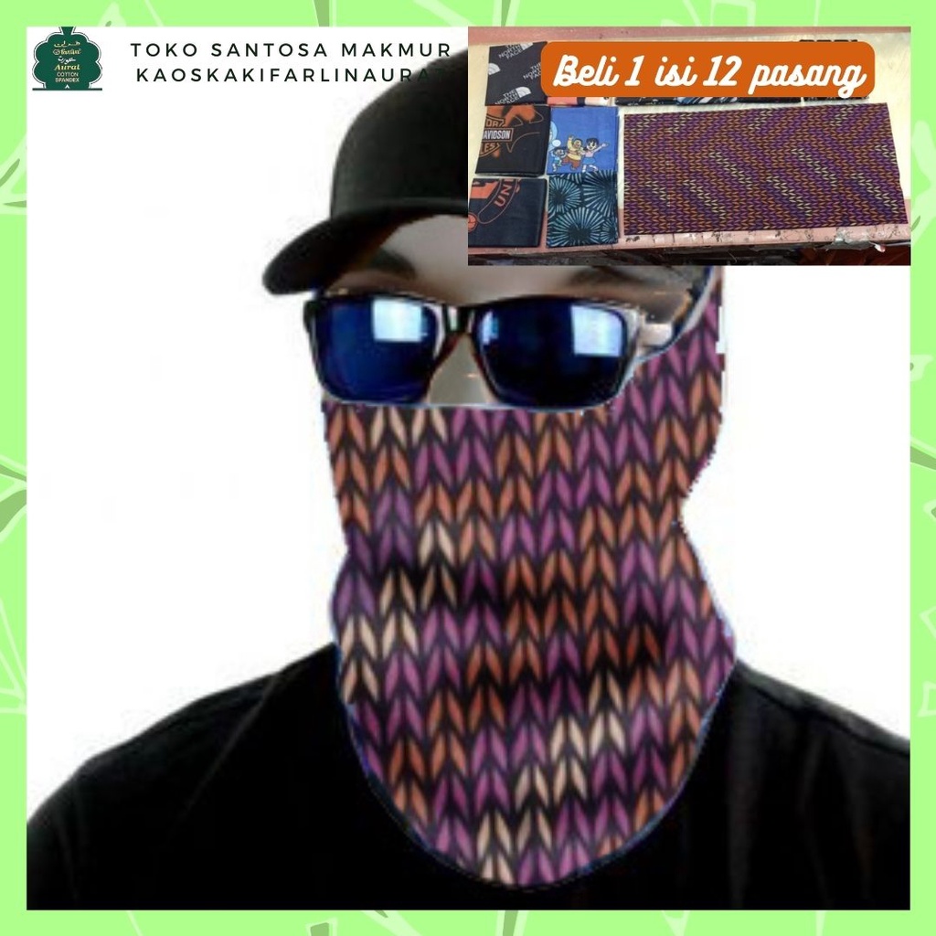 Jual BELI 1 DAPAT 1 LUSIN Masker Buff Motor Multifungsi Motif Bandana ...