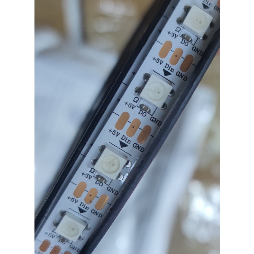 Jual Led strip RGB WS2812b WS2812 5v 5m 60led/m ip20 indoor Led Rapat ...