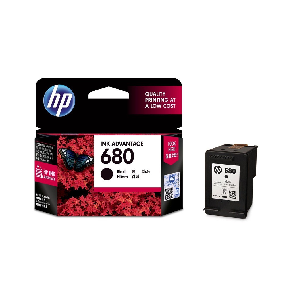 Jual TINTA / CATRIDGE HP 680 BLACK / COLOR ORIGINAL 100% | Shopee Indonesia