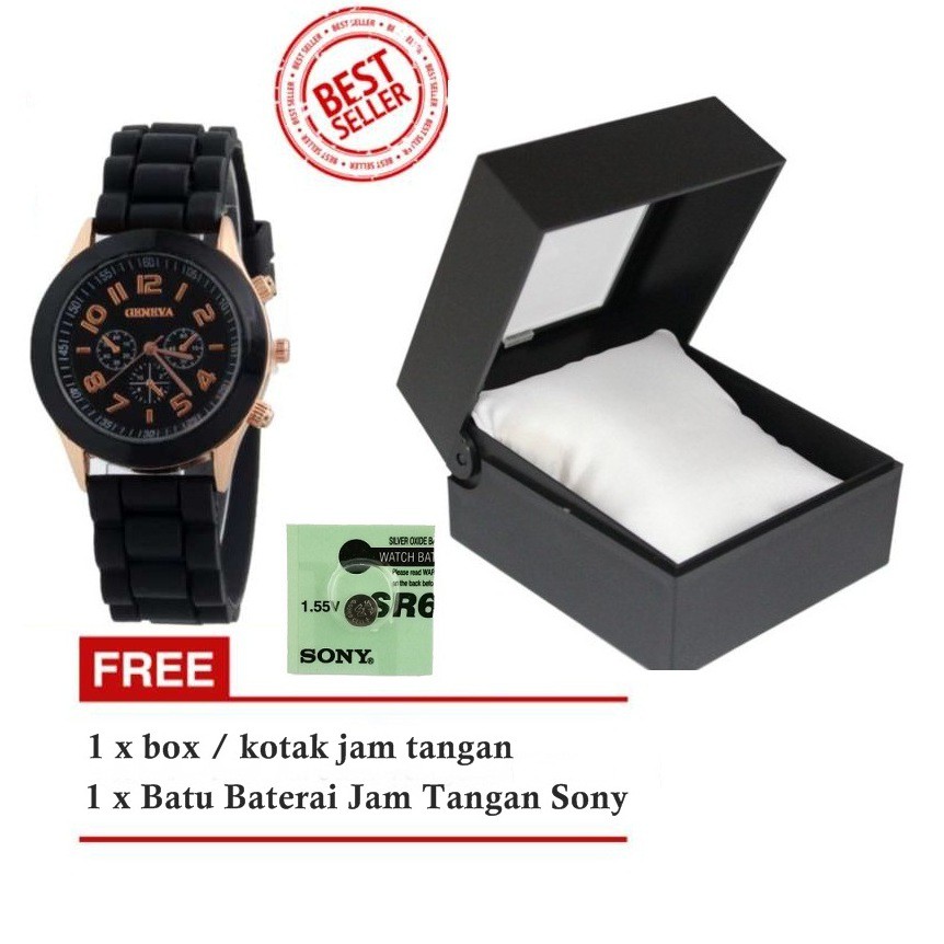 Jual Jam Tangan Geneva bonus kotaknya dan baterai cadangan | Shopee ...
