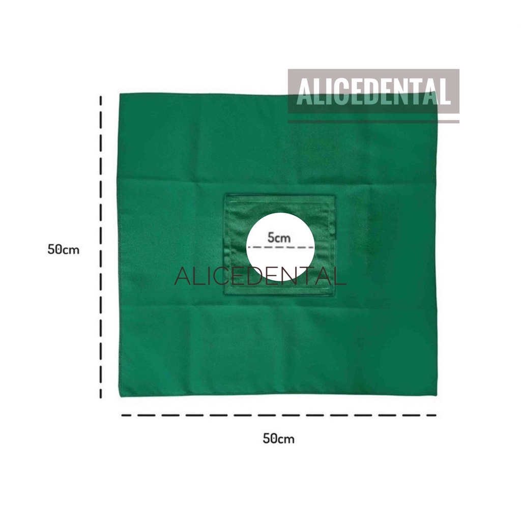 Jual Kain duk operasi 50x50 kain doek lubang bolong 50cm hijau | Shopee ...