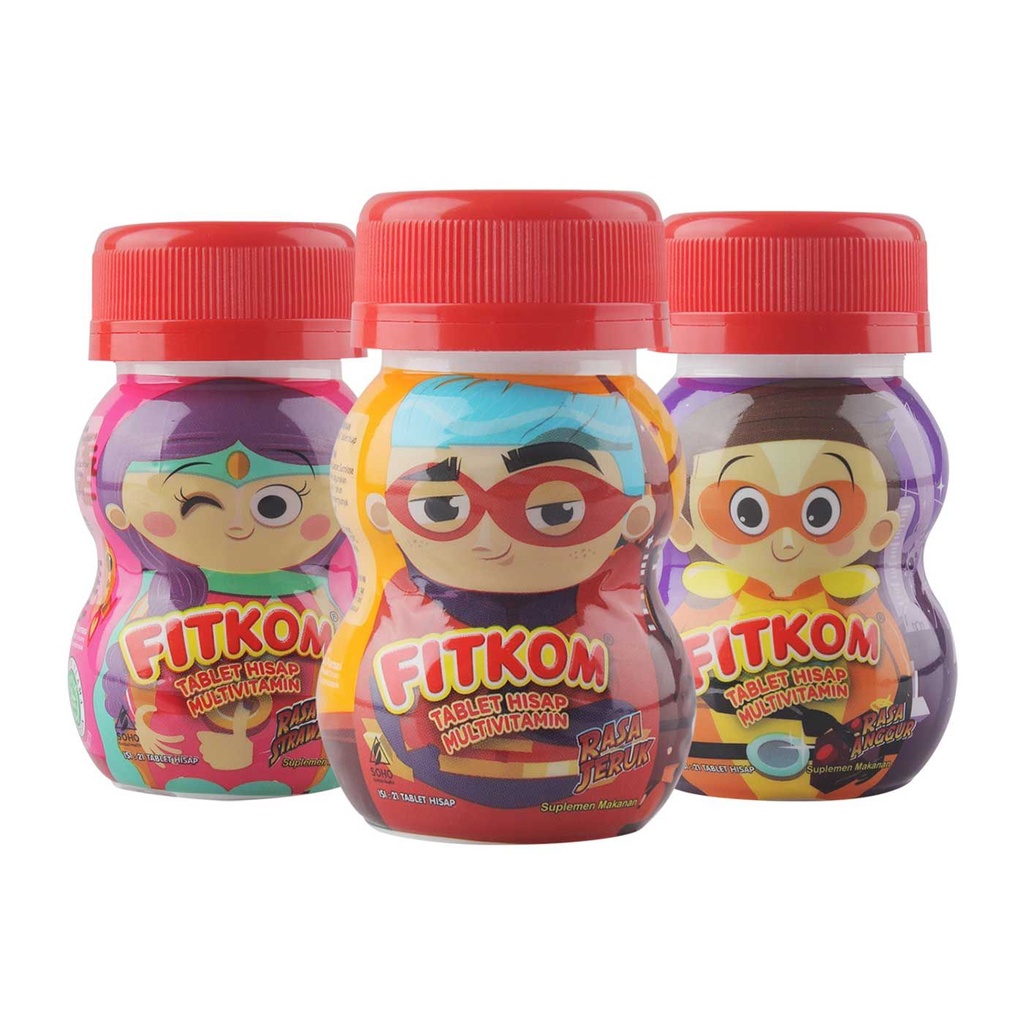 Jual Fitkom Multivitamin Tablet Hisap isi 21pcs/HI-C | Shopee Indonesia