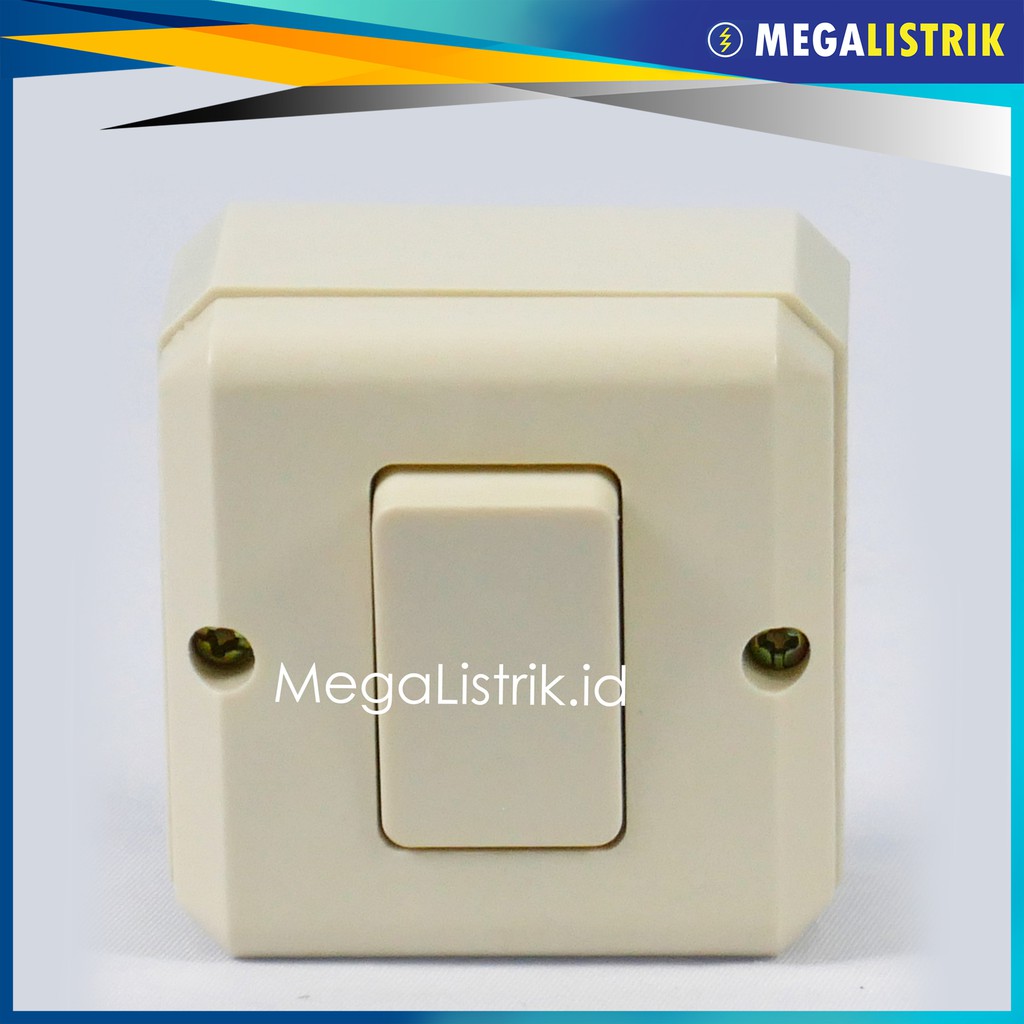 Jual DEXTA SAKLAR ENGKEL / TUNGGAL / SINGLE SWITCH OUTBOW / OB CREAM DX ...