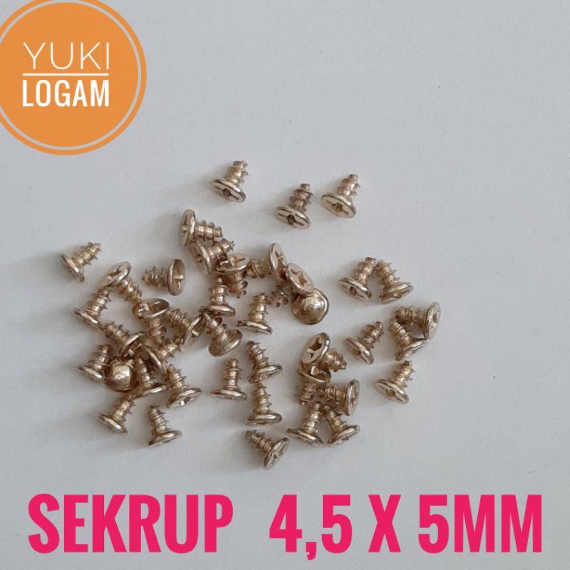Jual 100 pcs sekrup mini 4,5 x 5mm sekrup kecil | Shopee Indonesia