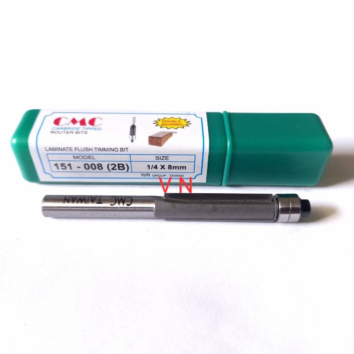Jual Mata profil/router lurus 8 mm roda 2 /laminate flush trimming bits ...