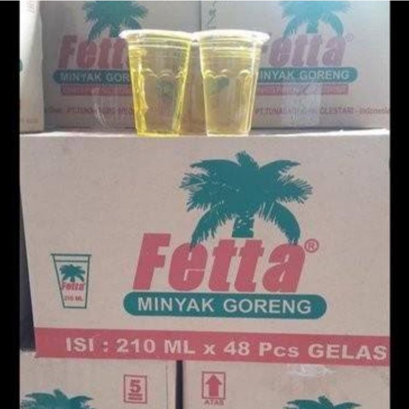 Jual Minyak Goreng gelas merek Fetta 1 dus isi 48 gelas uk 210ml ...