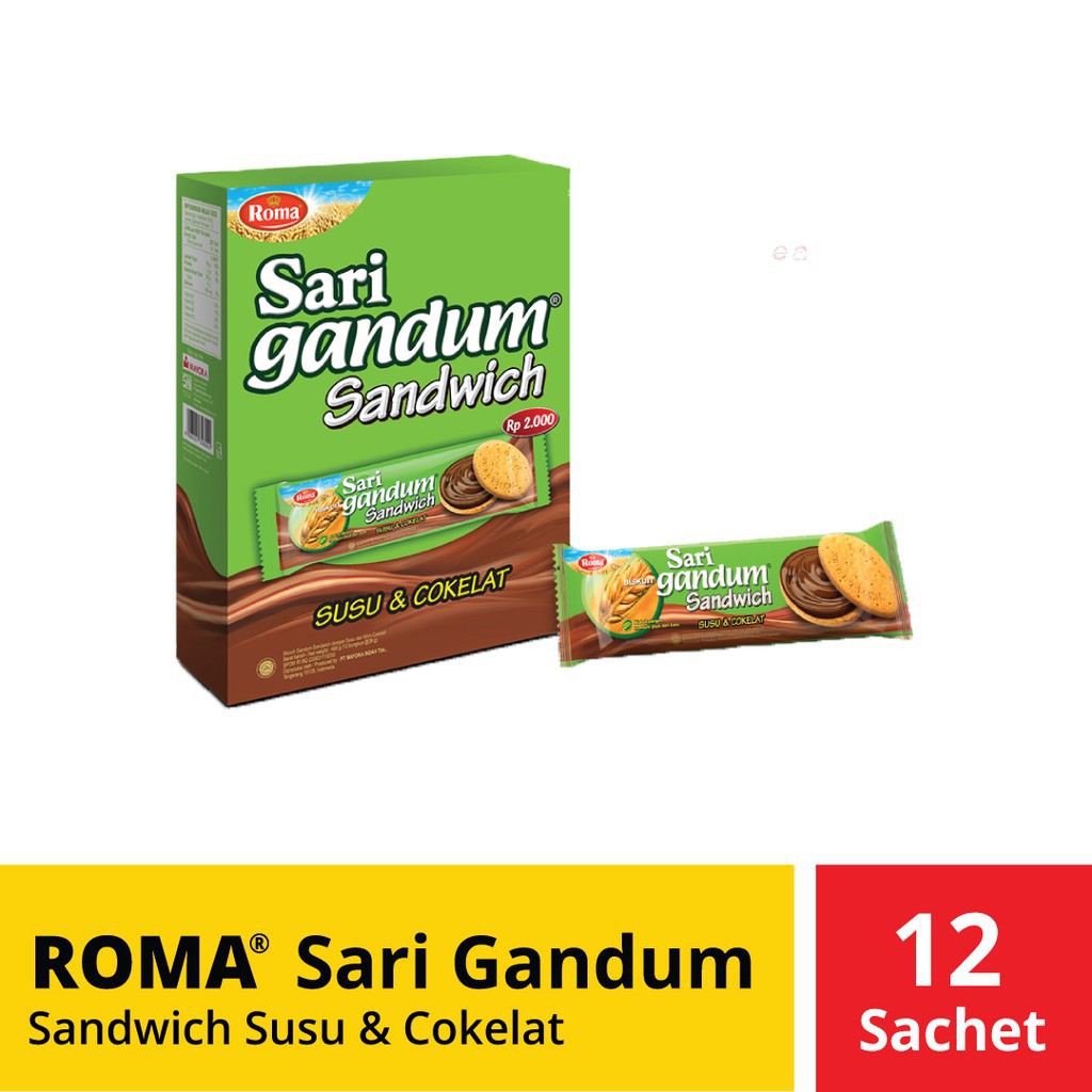 Jual Roma Sari Gandum all rasa [12 sachet/Box] | Shopee Indonesia