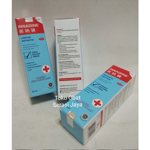 Jual Innadine Larutan Antiseptik 50ml Obat Luka pada Kulit & membran Mukosa | Shopee Indonesia