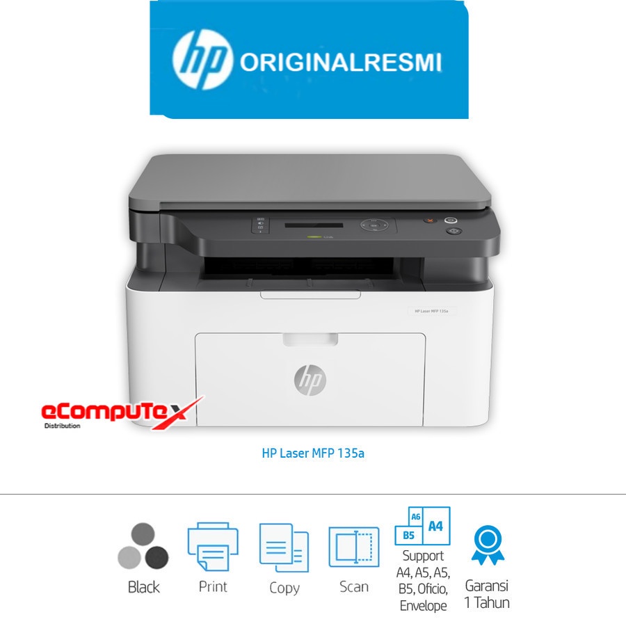 Jual PRINTER HP LASERJET M135A ALL IN ONE / HP LASER JET M135 A / M 135 ...