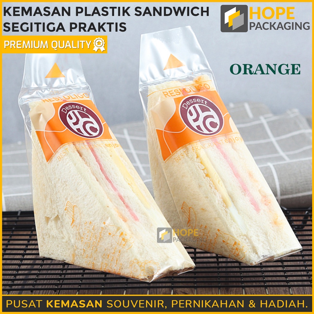 Jual [Harga / 20 pcs] Kemasan Plastik Sandwich Segitiga Praktis ...