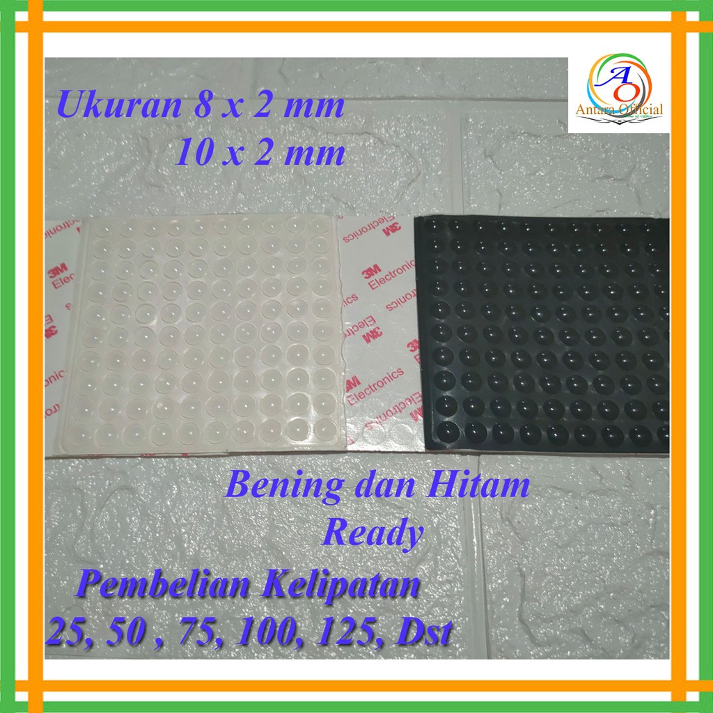 Jual Damper Mata Ikan 8x2mm 10x2mm Tatakan Kaca Silikon Peredam Suara ...