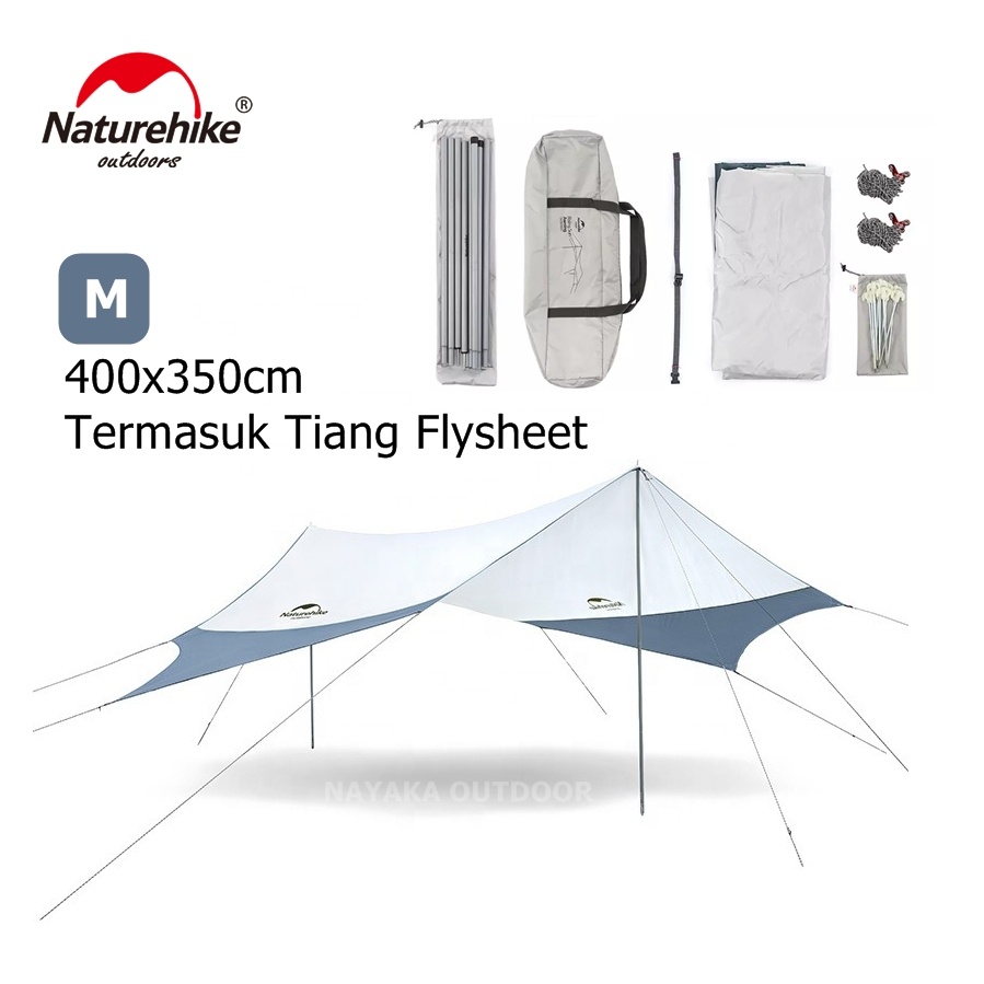 Jual Flysheet 400x350cm Hexagon Tarp Naturehike NH16T012-S Canopy Atap ...
