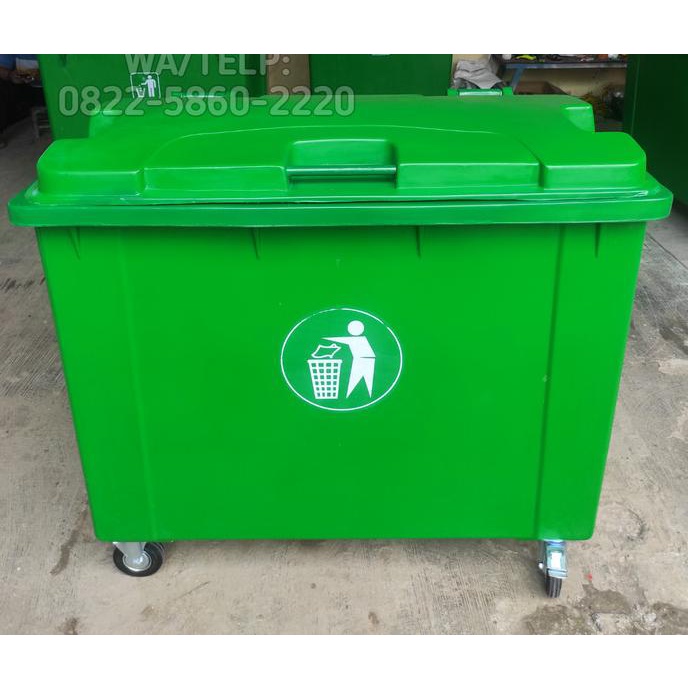 Jual Tempat sampah/tong sampah roda 660 liter - Hijau Tua Lc | Shopee ...