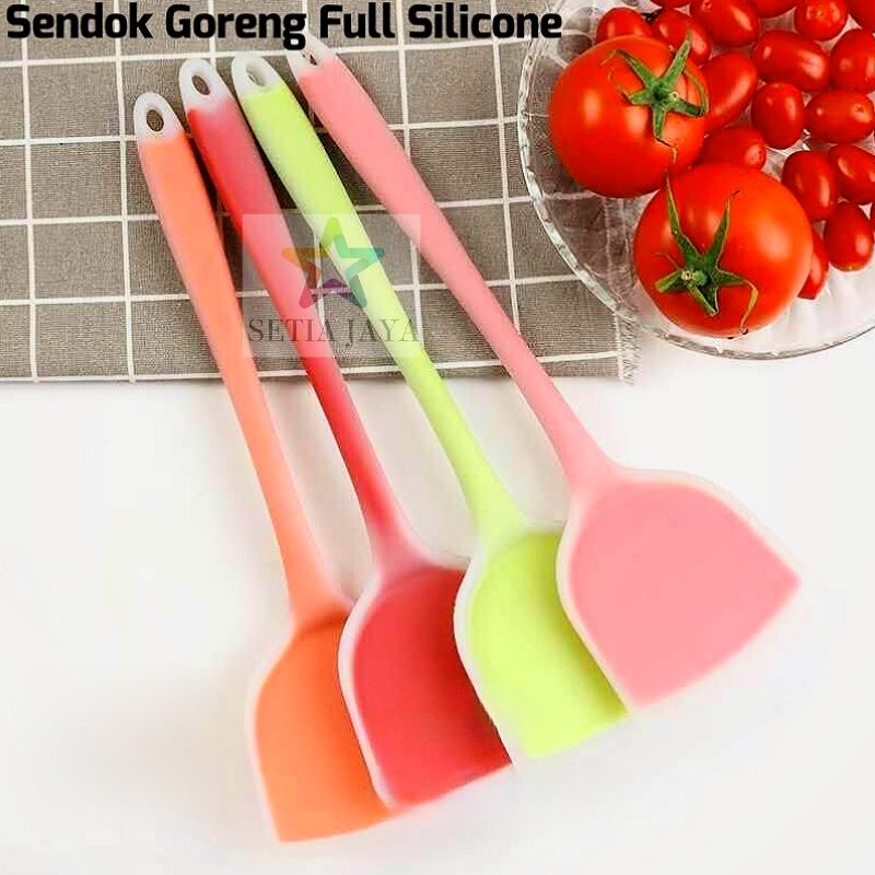 Jual SODET SILICONE WARNA / SUTIL SILICONE / SENDOK GORENG TAHAN PANAS ...