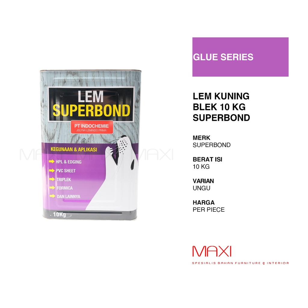 Jual Superbond Ungu Lem Kuning Aibond HPL Galon 10 kg | Shopee Indonesia