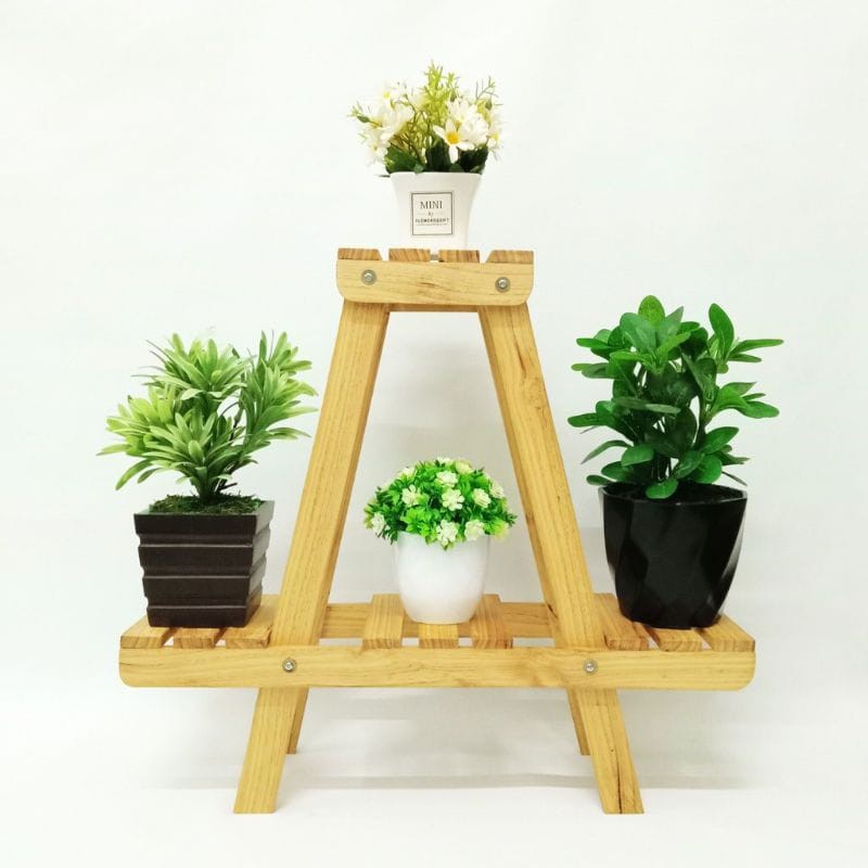 Jual Rak bunga minimalis dari kayu halus murah, tempat pot bunga di ...