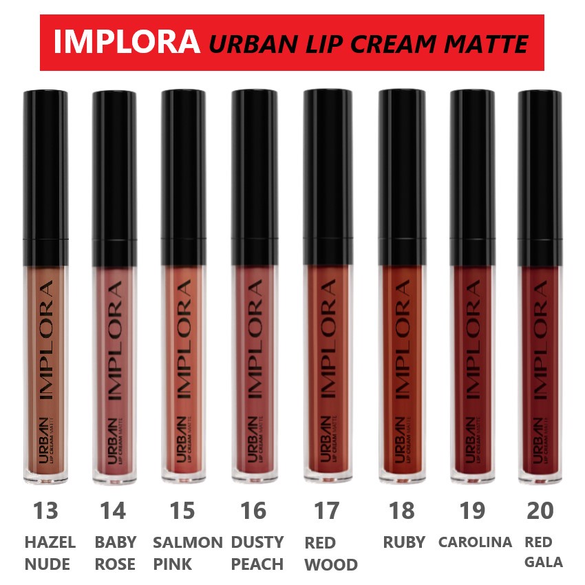 Jual IMPLORA URBAN LIP VELVET CREAM MATTE 20 VARIANT COLORS LONG ...