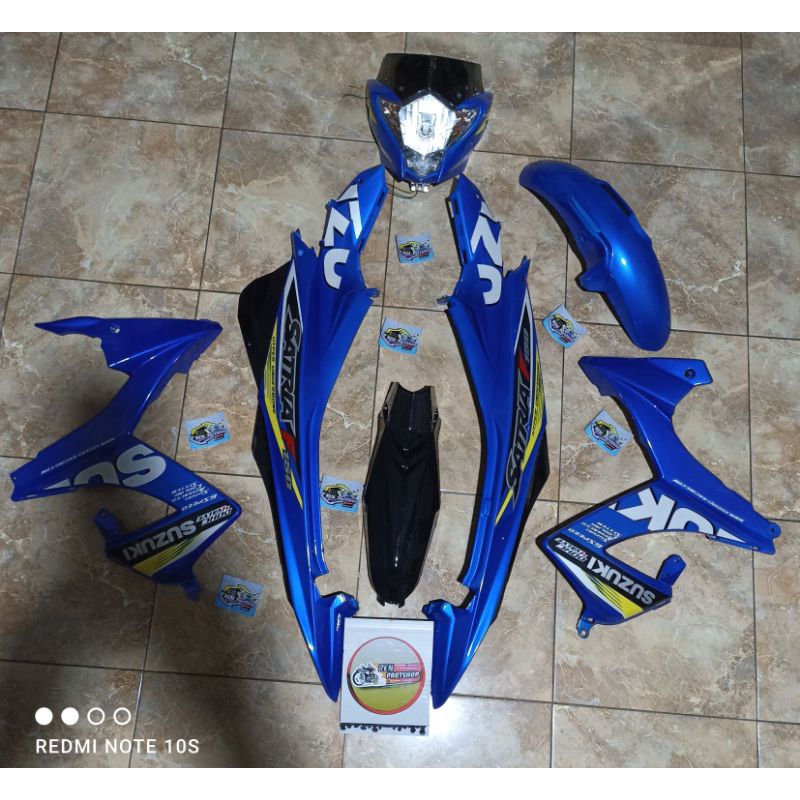 Jual cover body Satria Fu facelift fl biru gp ber stripping Fullset ...
