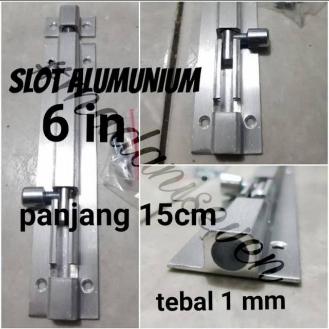 Jual Grendel Pintu Rumah / Slot Pintu Rumah Aluminium tebal 6" | Shopee ...