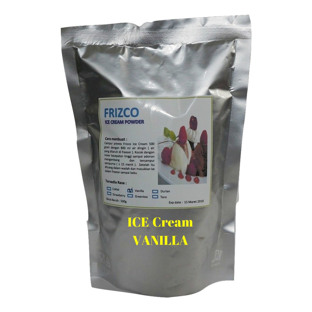 Jual Vanilla Bubuk Es Krim Frizco, Ice Cream Bulky Instant Powder ...