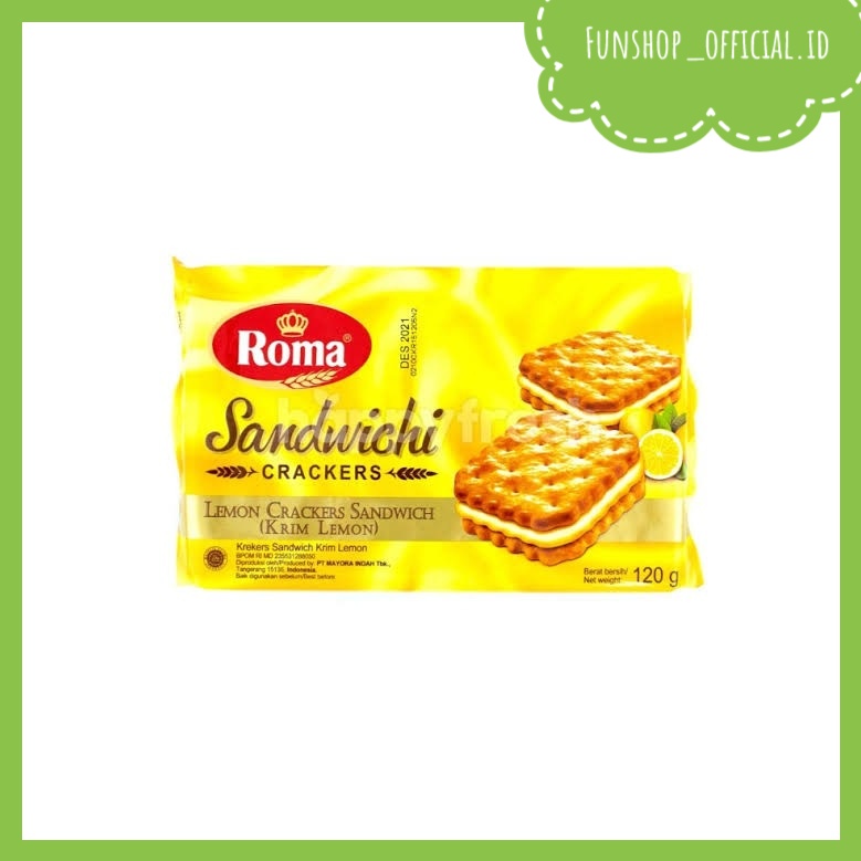 Jual roma sandwich cream lemon 120gr | Shopee Indonesia