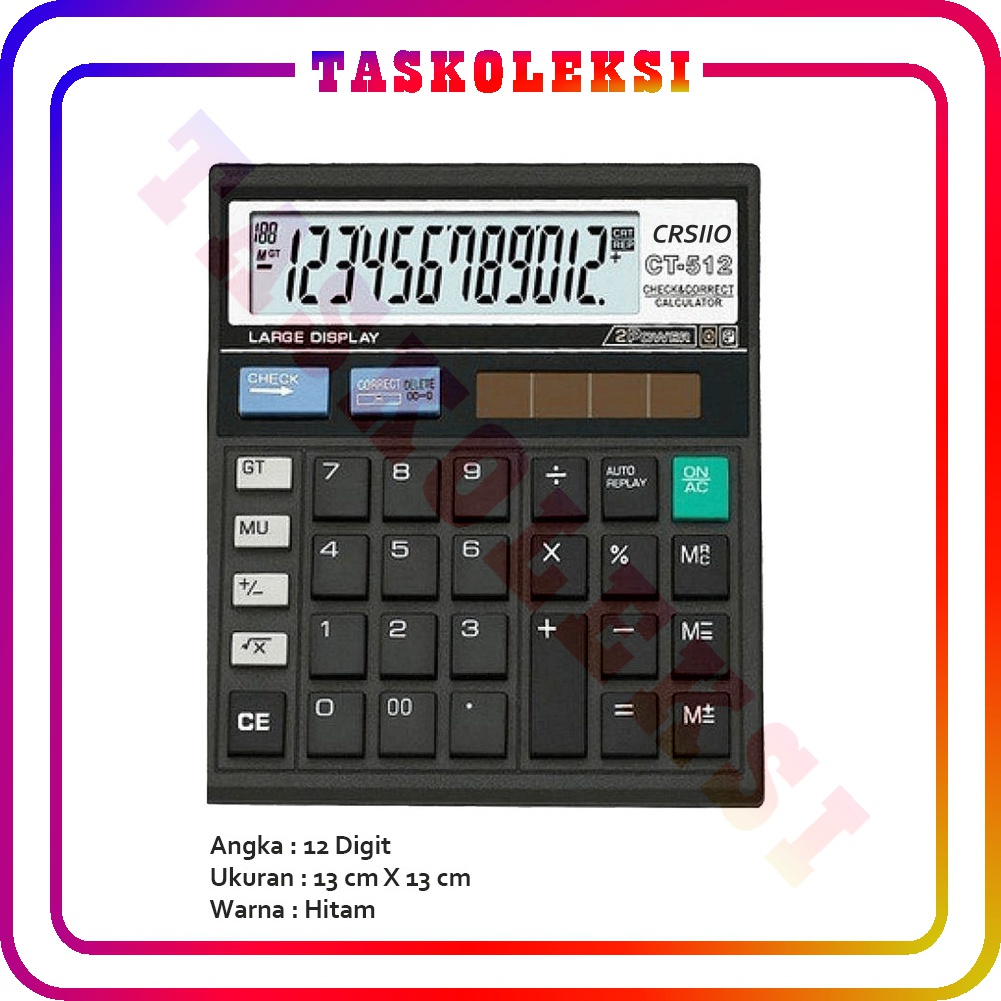 Jual ☛TK☚ Kalkulator 12 Digit Angka CT 512 / SDC 812 - Calculator ...