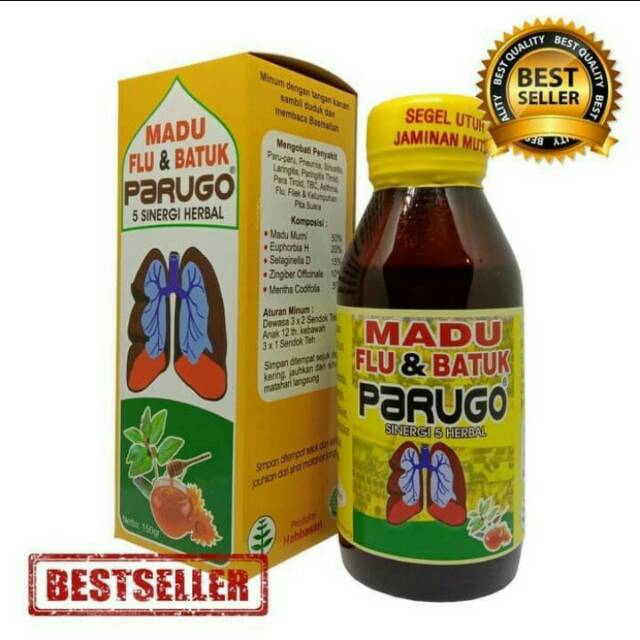Jual MADU FLU DAN BATUK PARUGO PLUS RAMUAN HERBAL ALAMI | Shopee Indonesia