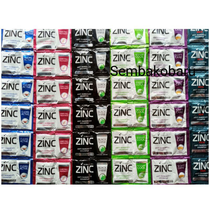Jual Shampoo Zinc isi 10 ml harga Rp. 4786 1 renteng isi 12 pasang ...