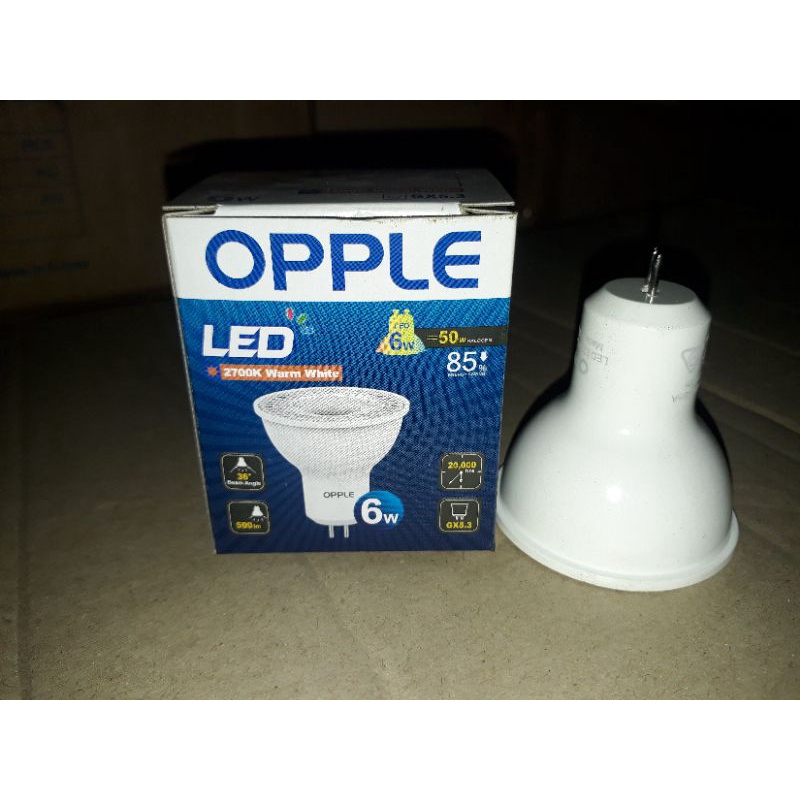 Jual LAMPU OPPLE LED MR16 6 WATT 2700K WARM WHITE KUNING | Shopee Indonesia