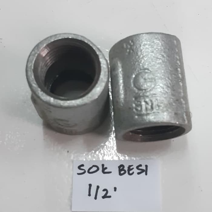Jual Sok Besi 1/2 inch / Sambungan Pipa Besi 1/2" | Shopee Indonesia