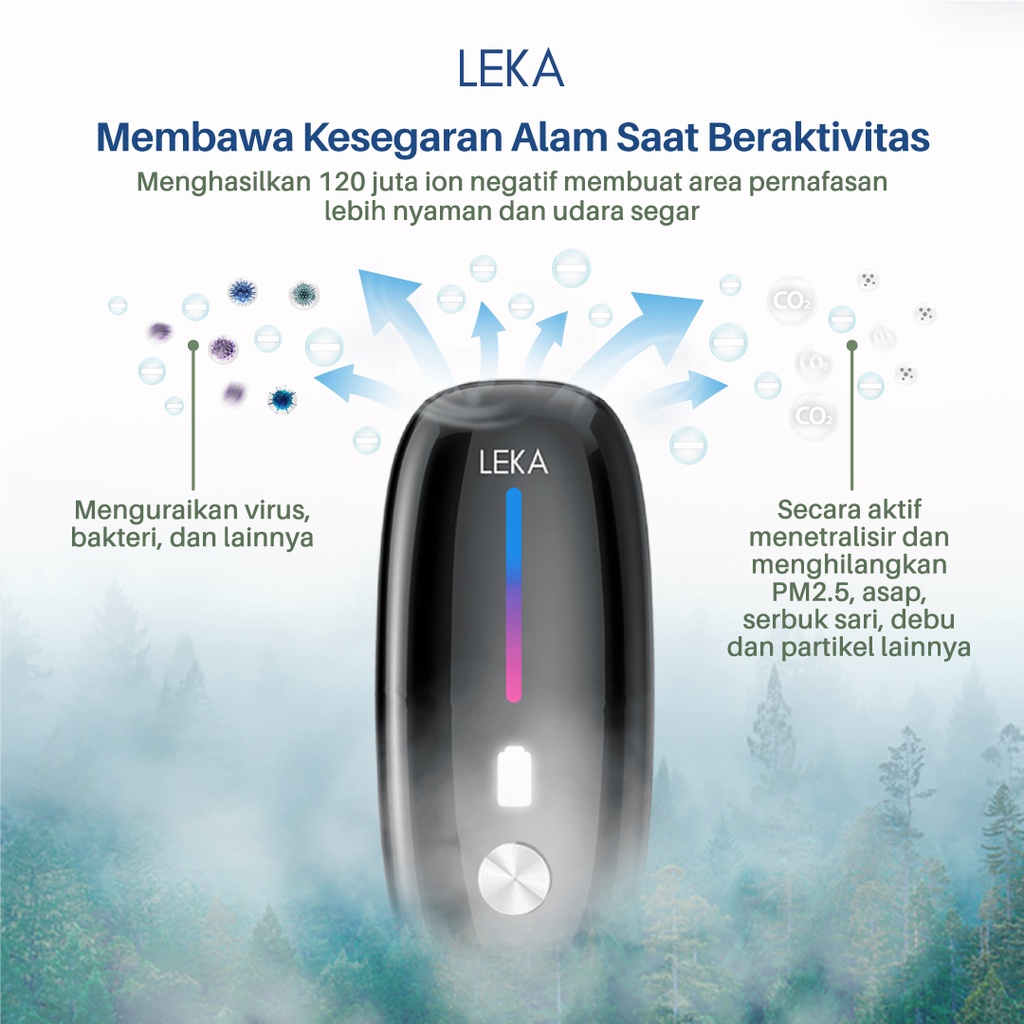 Jual LEKA AP7220 Personal Ionizer - Portable Purifier Kalung Necklace ...