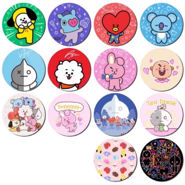Jual Pop Socket BTS BT21 KPOP Akrilik / Phone Holder Grip Popsocket ...