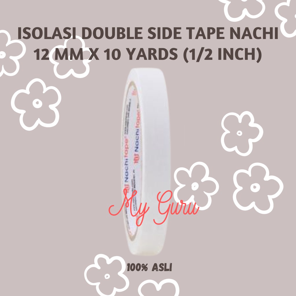 Jual [ROL] ISOLASI DOUBLE TAPE NACHI / DOUBLE SIDE NACHI / ISOLASI BOLAK-BALIK NACHI 1/2 INCH ...
