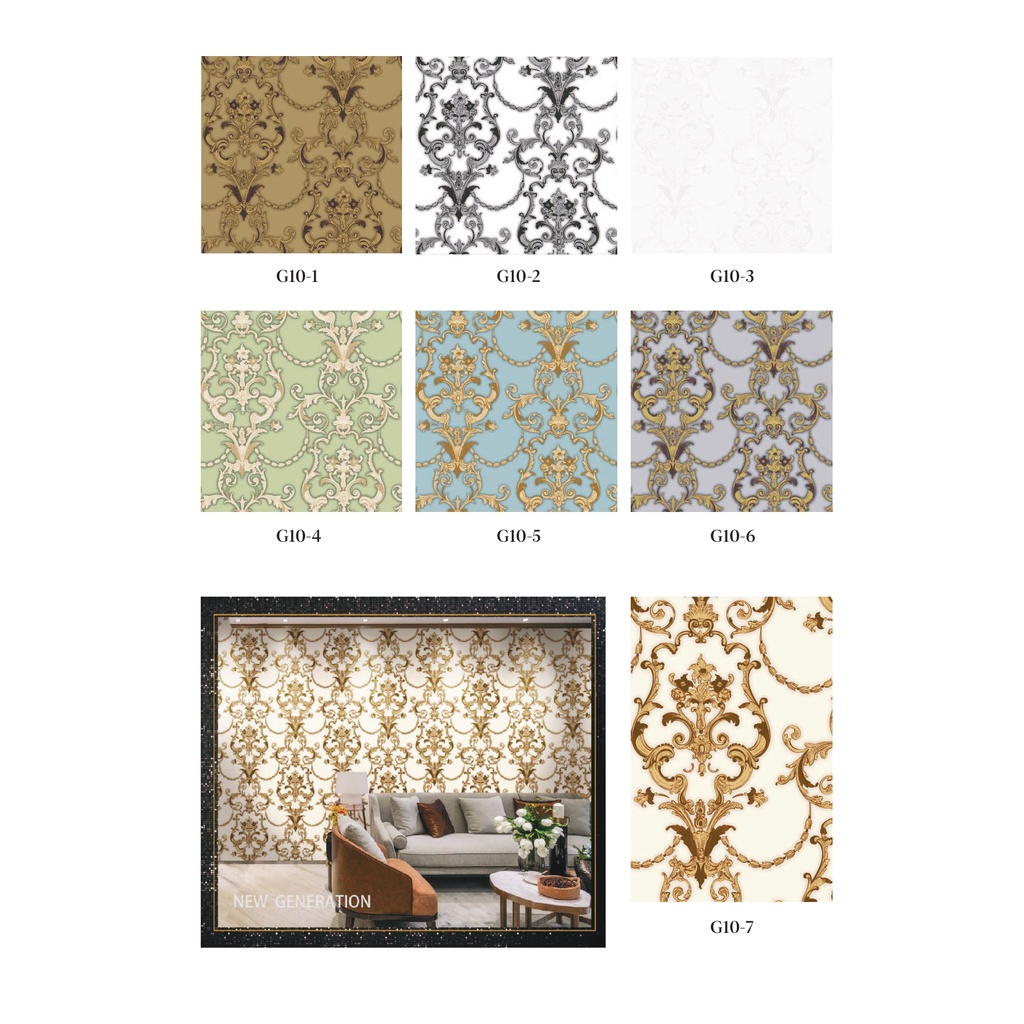 Jual WALLPAPER VINYL NEW GENERATION | Wallpaper Roll Dinding Aestetic ...