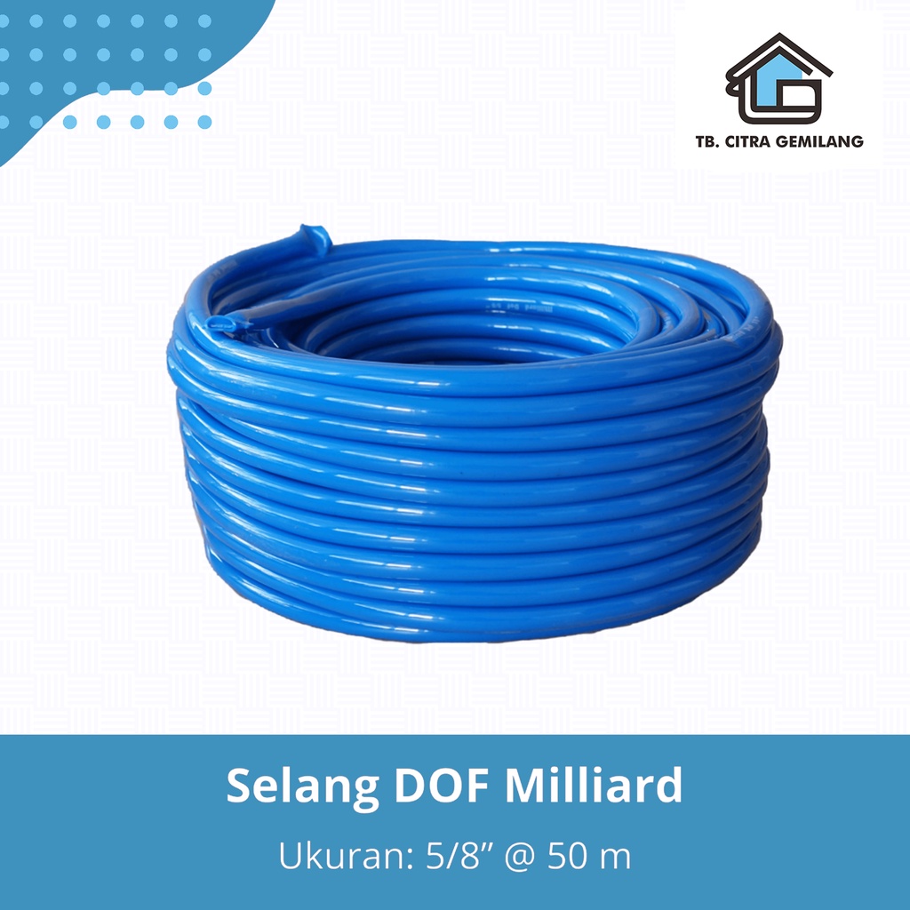 Jual Selang Air 5/8" DOF Milliard 50 Meter | Shopee Indonesia