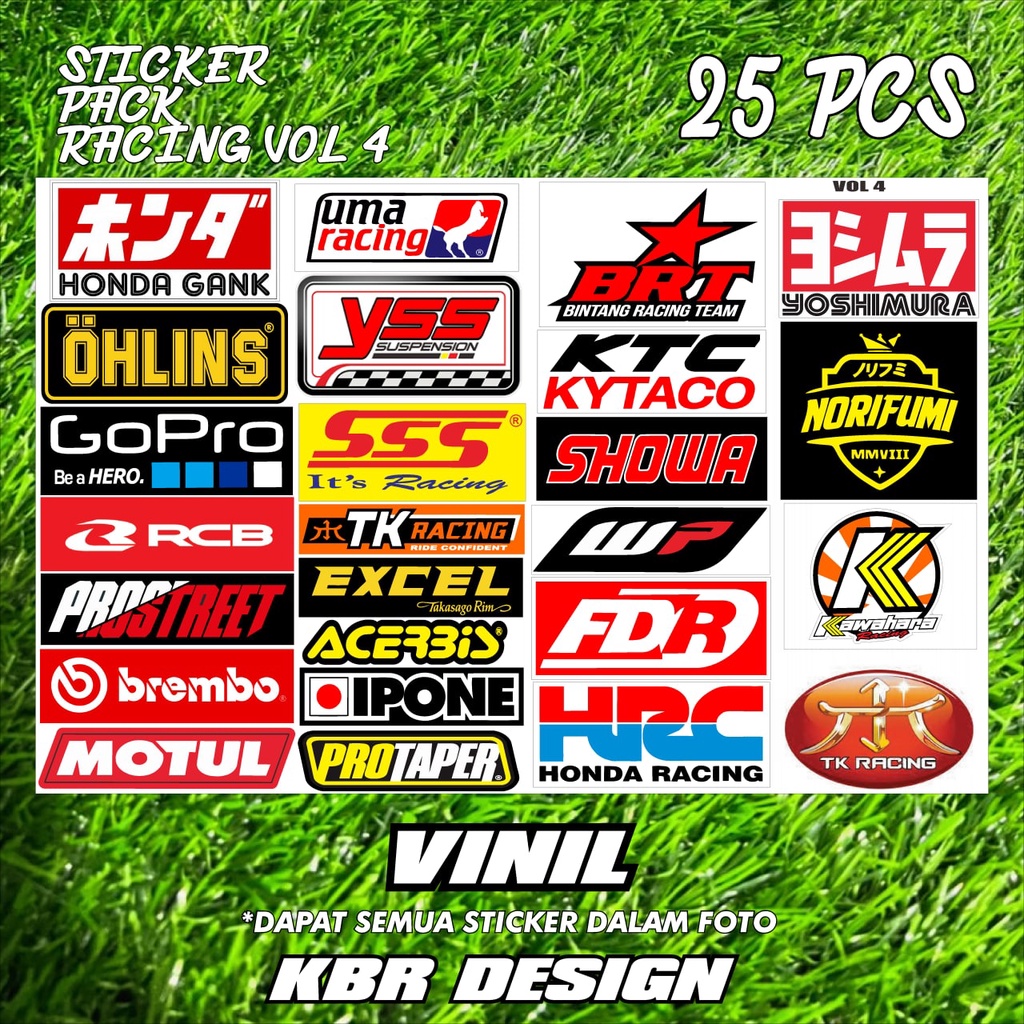 Jual STIKER PACK RACING / STIKER PACK / STIKER MOTOR4 / STICKER CUTTING ...