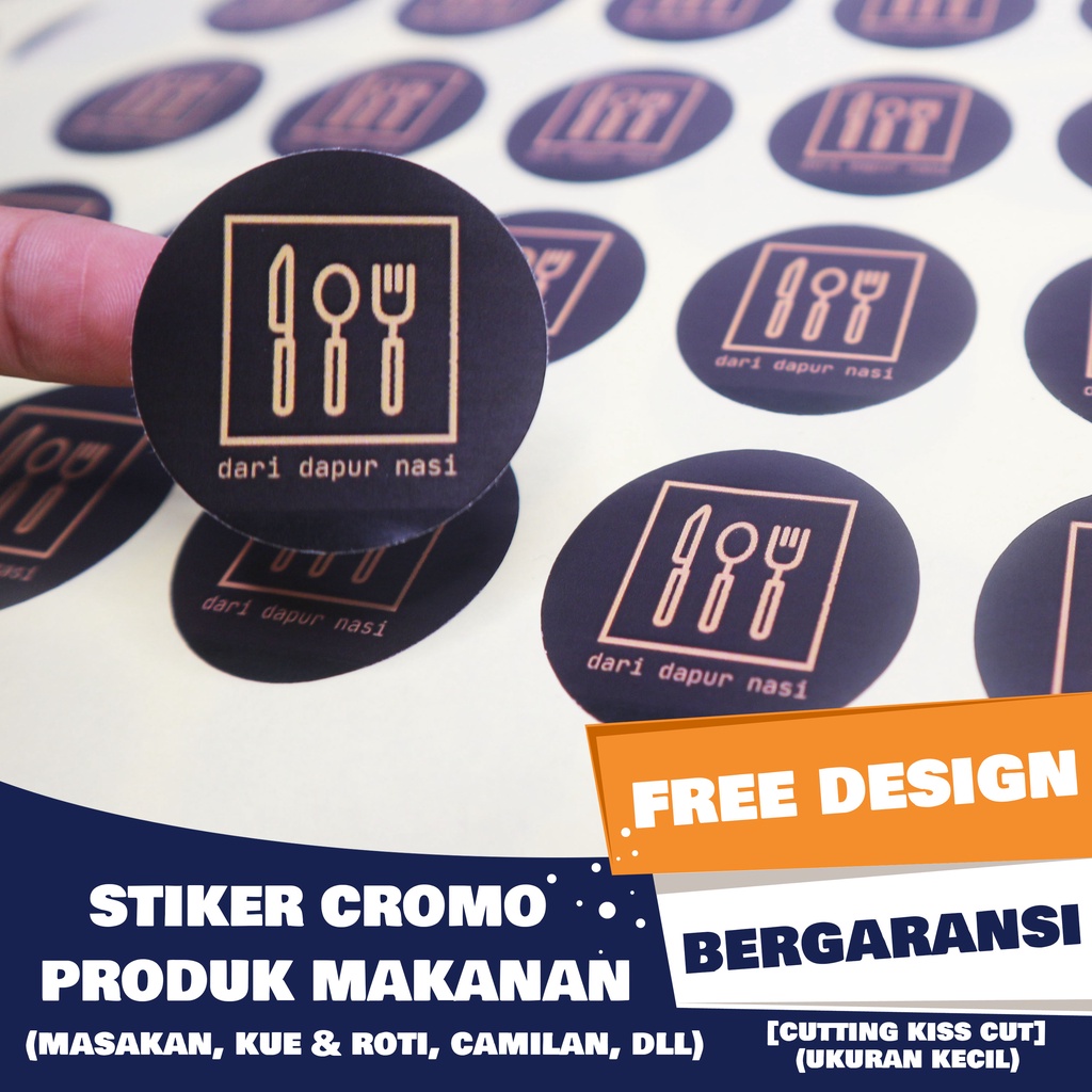 Jual Cetak Stiker Custom Label Kemasan Nama Olshop Makanan Masakan ...
