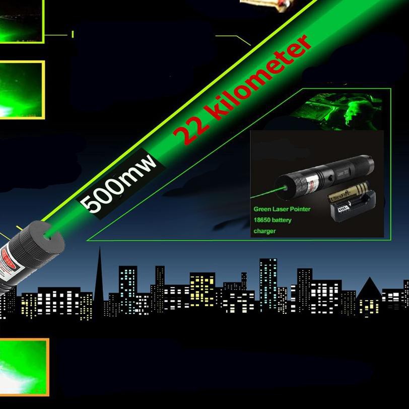 Jual ORIGINAL GREEN LASER POINTER 500Mw JARAK HINGGA 22 KILOMETER ...